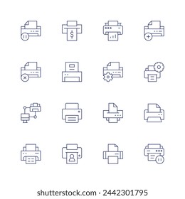 Print Icon Set Thin Line Icon Stock Vector (Royalty Free) 2442301795 ...