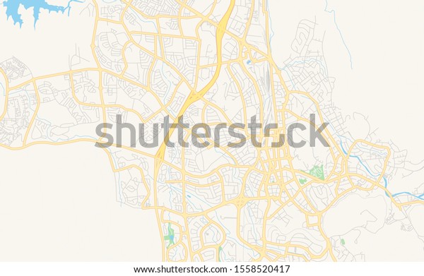 Printable Street Map Windhoek Namibia Map Stock Vector (Royalty Free ...