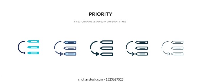 Priority Icon Different Style Vector Illustration Stock Vector (Royalty ...