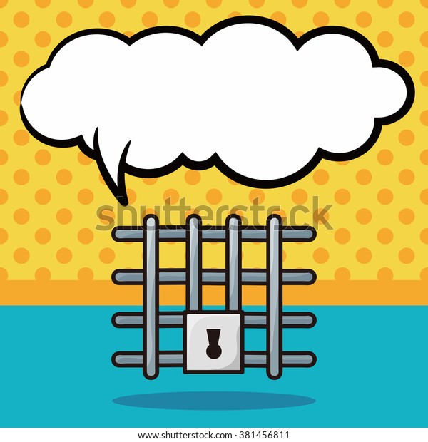 Prison Doodle Speech Bubble Stock Vector (Royalty Free) 381456811 ...