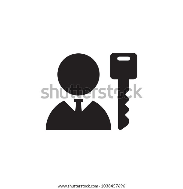 Private Key Icon Elements Cyber Security Stock Vector (Royalty Free ...