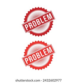 Problem Rubber Stamp Design Vector Illustration Stock Vector (Royalty ...