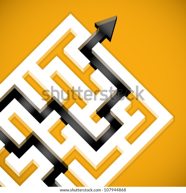 Problem Solving Maze Solution Stock Vector (Royalty Free) 107944868 ...