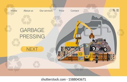 Industrial Solid Waste Press Special Equipment Stock Vector (Royalty ...