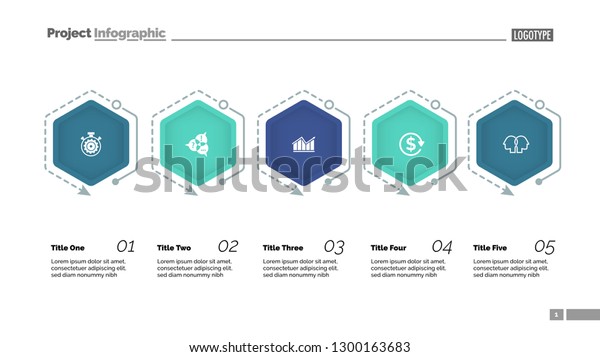 Process Diagram Five Elements Step Chart Stock Vector (Royalty Free ...