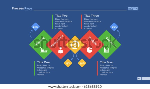Process Diagram Slide Template Stock Vector (Royalty Free) 618688910 ...