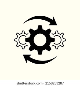 Process Icon Flat Style Process Symbol Stock Vector (Royalty Free ...