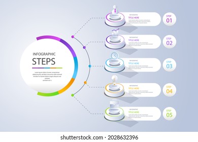 Process Infographic Design Template Timeline Step Stock Vector (Royalty ...