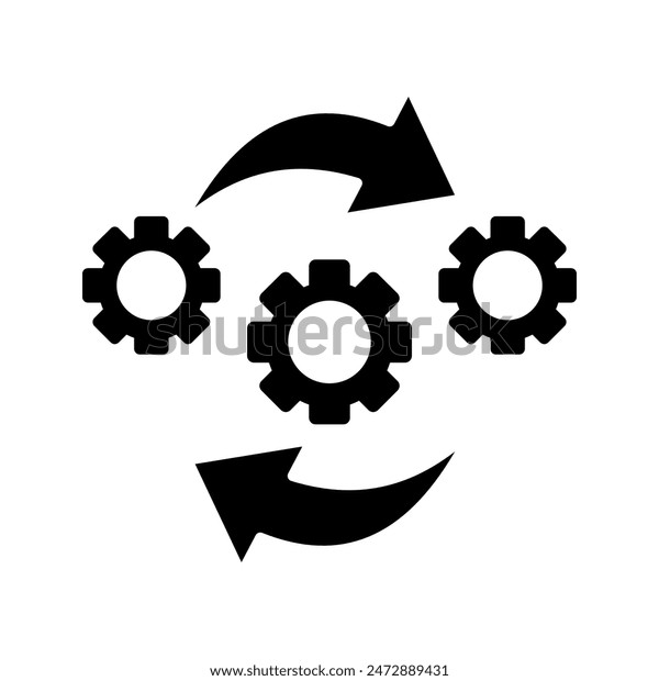 Process Symbol Black Your Web Site Stock Vector (Royalty Free ...