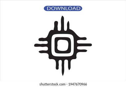 Processor Icon Logo High Resolution Stock Vector (Royalty Free ...