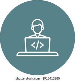 Programmer Software Developer Icon Vector Image Stock Vector (Royalty ...