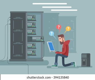 Programmer Vector Flat Illustration Stock Vector (Royalty Free ...