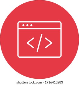 Programming Code Application Icon Vector Image Stock Vector (Royalty ...