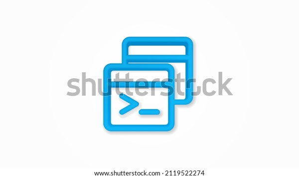 Programming Code Application Realistic Icon 3d Stock Vector (Royalty ...