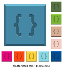 Programming Code Engraved Icons On Edged Stock Vector (Royalty Free ...