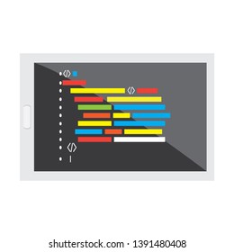 Programming Code On Browser Window Vector Stock Vector (Royalty Free ...
