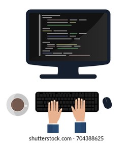 Programming Coding Concept Website Development Web Stock Vector ...