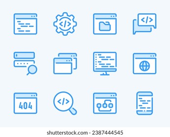 Network Services Web Support Line Icons Stock Vector (Royalty Free ...
