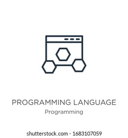 Programming Language Icon Thin Linear Programming Stock Vector (Royalty Free) 1683107059 ...