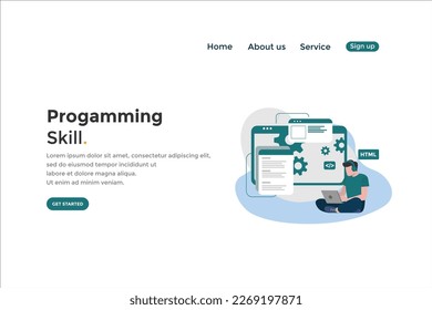 Programming Skill Concept Web Engineer Work Stock Vector (Royalty Free) 2269197871 | Shutterstock