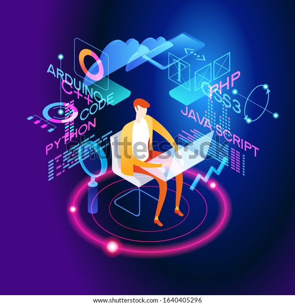 Programming Web Banner Best Programming Languages Stock Vector (Royalty ...