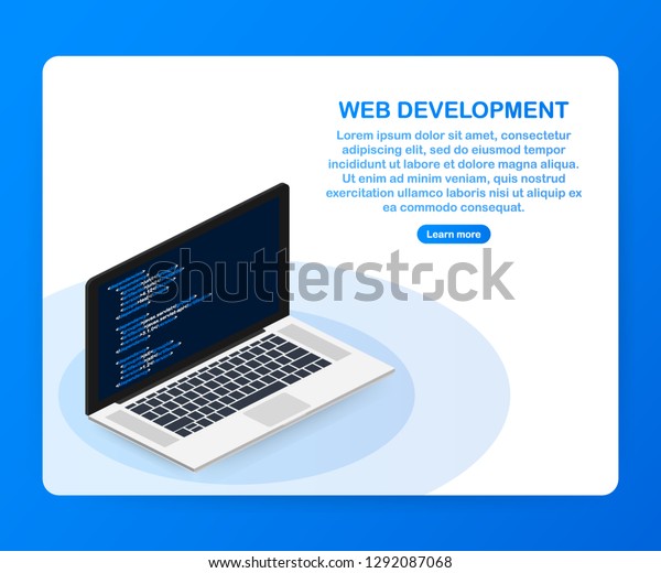 Programming Web Development Concept Code On Stock Vector (Royalty Free) 1292087068 | Shutterstock