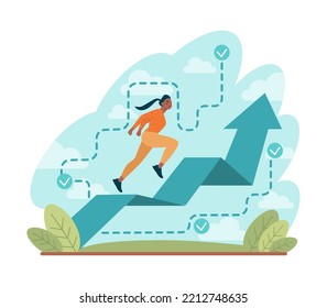 Career Concept Idea Personal Professional Progress Stock Vector ...