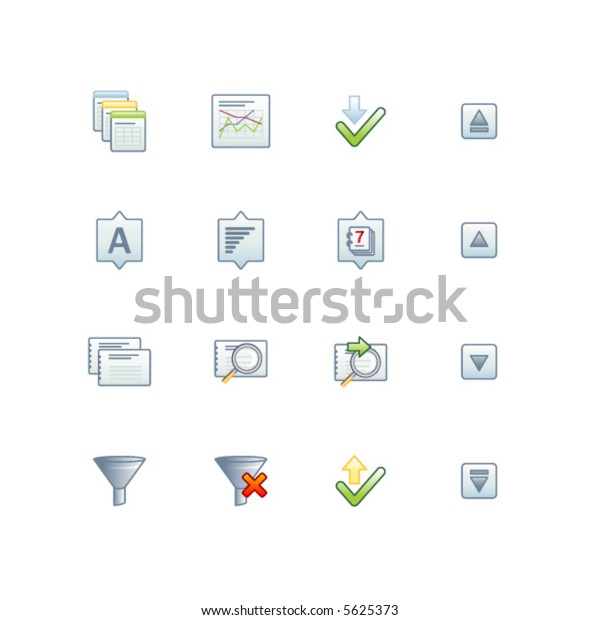Project Database Icons 2 Stock Vector (Royalty Free) 5625373 | Shutterstock