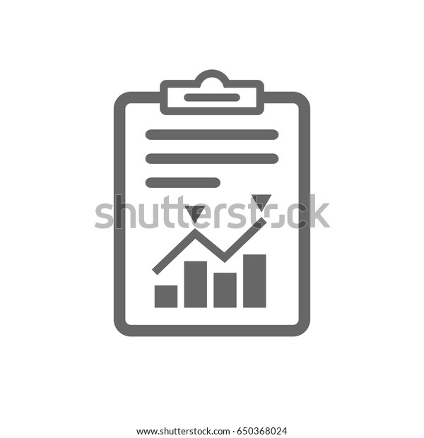 Project Management Icon Report Document Symbol Stock Vector (Royalty ...