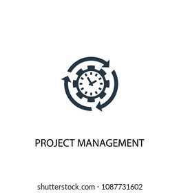 Project Management Icon Simple Element Illustration Stock Vector ...