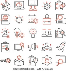 Project Management Icons Set Business Pack Stock Vector (Royalty Free) 2259007231 | Shutterstock