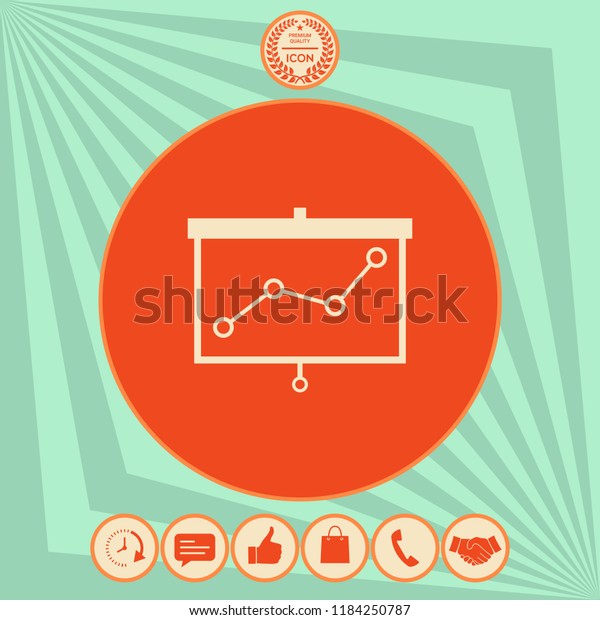 Projector Screen Graph Stock Vector (Royalty Free) 1184250787 ...