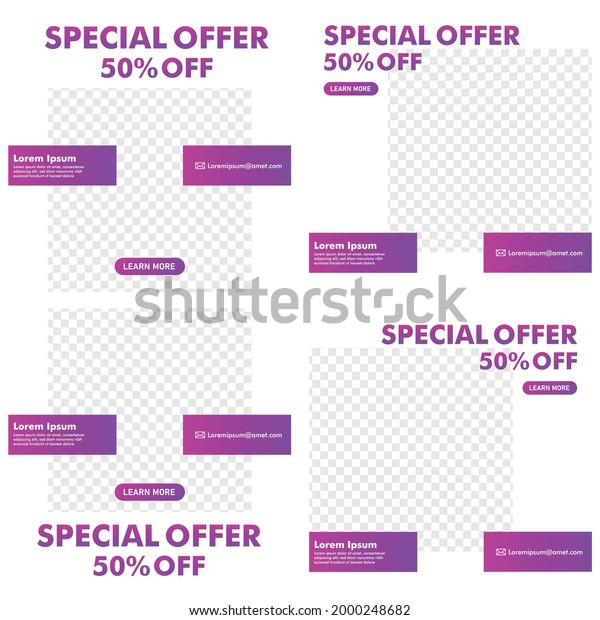 Promotion Post Design Promotion Banner Template Stock Vector (Royalty ...