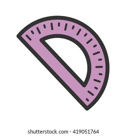 Blue Protractor Vector Illustration Cartoon Stock Vector (Royalty Free ...