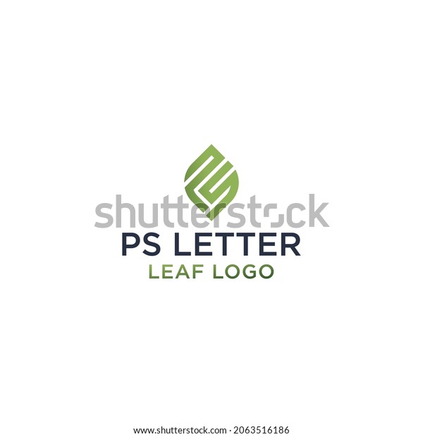 Ps Leaf Logo Design Vector Stock Vector (Royalty Free) 2063516186 ...
