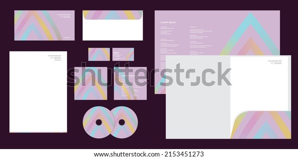 Psychedelic Arrow Lines Gradient Colors Corporate Stock Vector (Royalty ...