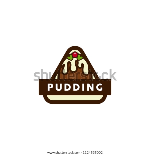 Pudding Logo Design Stock Vector (Royalty Free) 1124535002 | Shutterstock