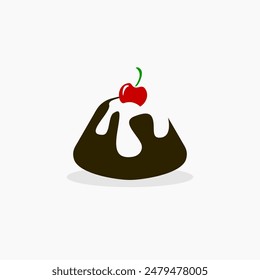 Pudding Vector Design Template Simple Pudding Stock Vector (Royalty ...