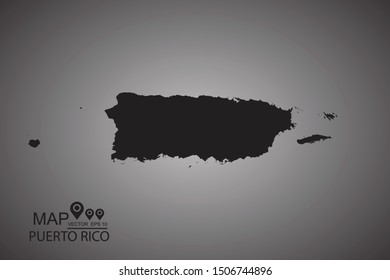Puerto Rico Map Vector Illustration Eps: vector de stock (libre de ...