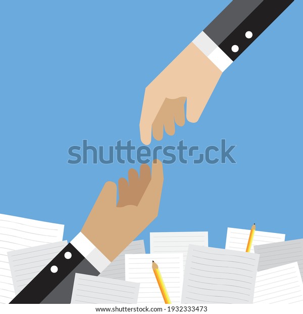 Pull Friend Task Force Vector Illustration Stock Vector (Royalty Free ...