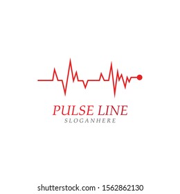 Pulse Line Red Logo Vector Icon Stock Vector (Royalty Free) 1562862130 ...