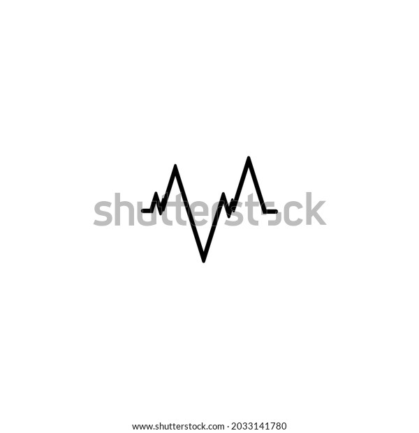 Pulse Vector Icon On White Background Stock Vector (Royalty Free ...