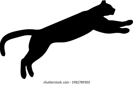 Puma gran saltando. Imagen vectorial.: vector de stock (libre de ...