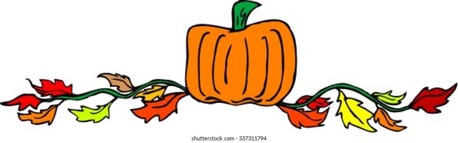 Pumpkin Header Stock Vector (Royalty Free) 337311794 | Shutterstock