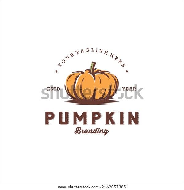 Pumpkin Logo Design Vector Image: เวกเตอร์สต็อก (ปลอดค่าลิขสิทธิ์ ...
