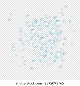 Pure Realistic Water Drops 3d Condensation Stock Vector (Royalty Free) 2392091765 | Shutterstock