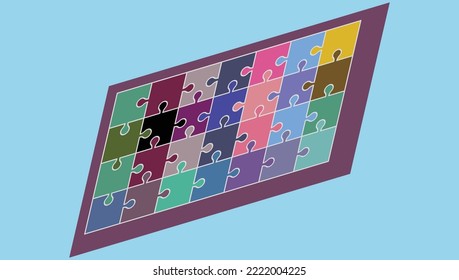 Puzzle Technology Design Collaborative Development Isometric Stock ...