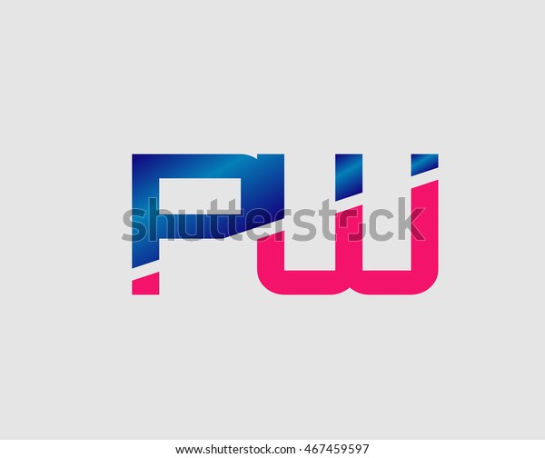 Pw Initial Monogram Logo Stock Vector (Royalty Free) 467459597 ...