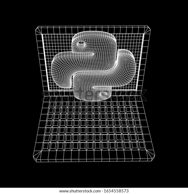 Python Code Language Sign Notebook Laptop Stock Vector (Royalty Free ...