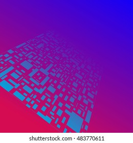 Qr Code Abstract Blue Red Color Stock Vector (Royalty Free) 483770611 ...